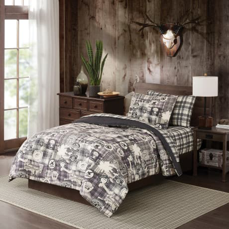 Cedar Creek Bed-In-A-Bag Bedding Set - Camping Collage | Bass Pro Shops ...